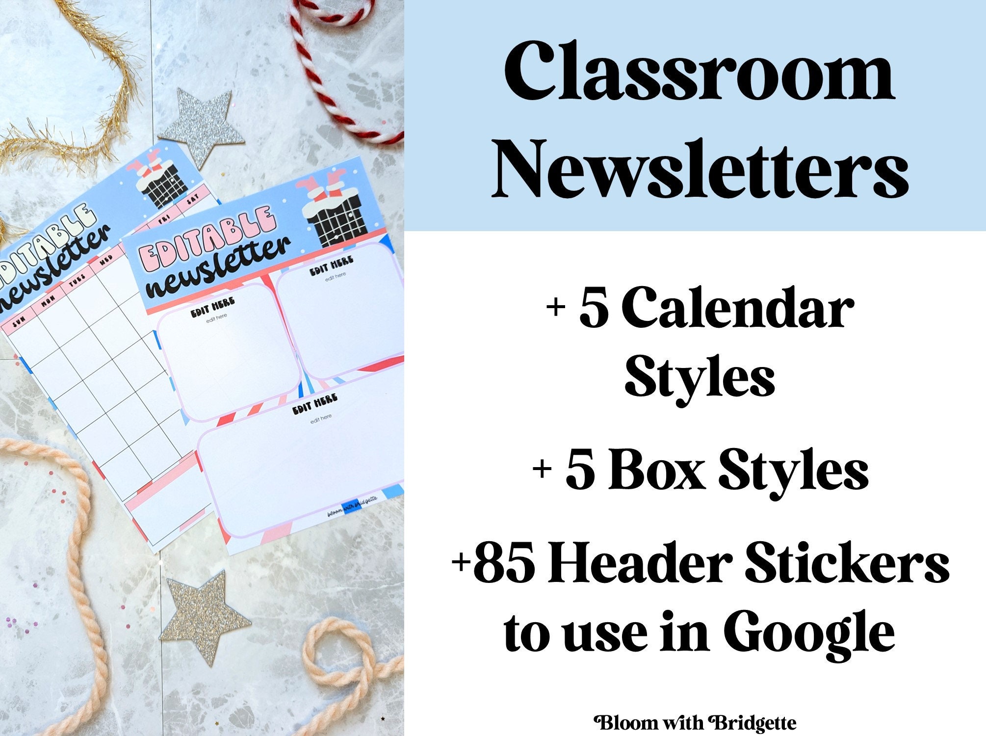 Christmas and Winter Themed Printable Classroom Decor Bundle - Etsy