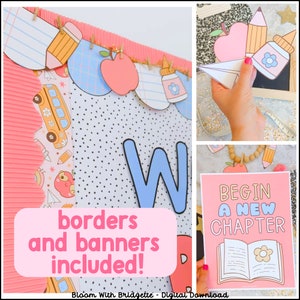 Back to School Classroom Decor Bundle, Bulletin Board, Trendy Classroom ...