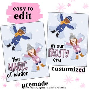 Winter Editable Posters, Editable Winter Bulletin Board, Classroom Door ...
