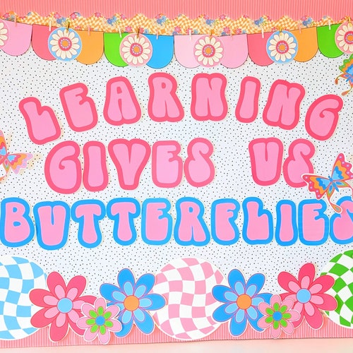 Retro Spring Bulletin Board Kit and Student Activity Spring - Etsy