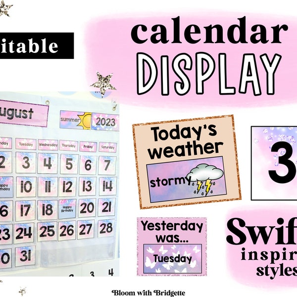 Classroom Calendar Printable - Etsy