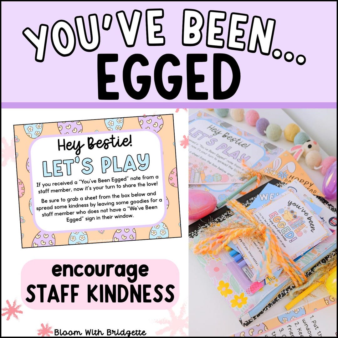 You've Been Egged, Staff Kindness, Morale Booster, Teacher Gift Idea - Etsy