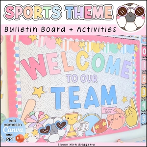Sports Back to School Classroom Decor Bundle, Bilingual Bulletin Board ...