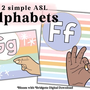 ASL (american Sign Language) Alphabet Posters, Modern Pastel Classroom ...