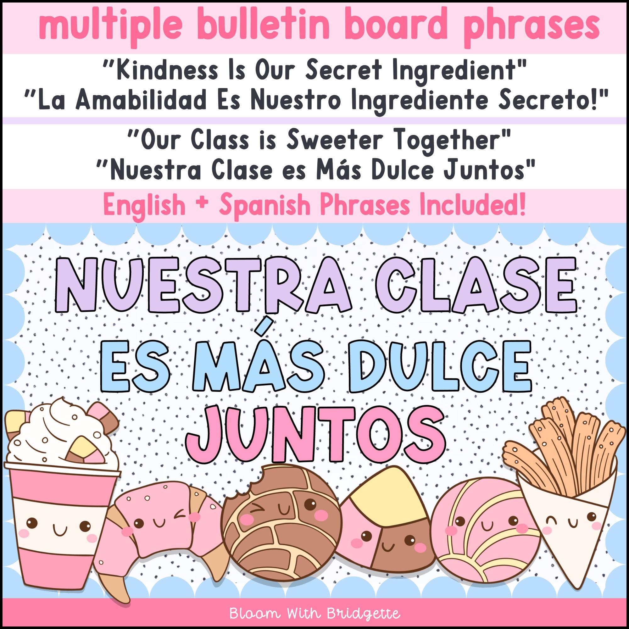 Bilingual Valentine's Day Bulletin Board, Spanish Classroom Decor ...
