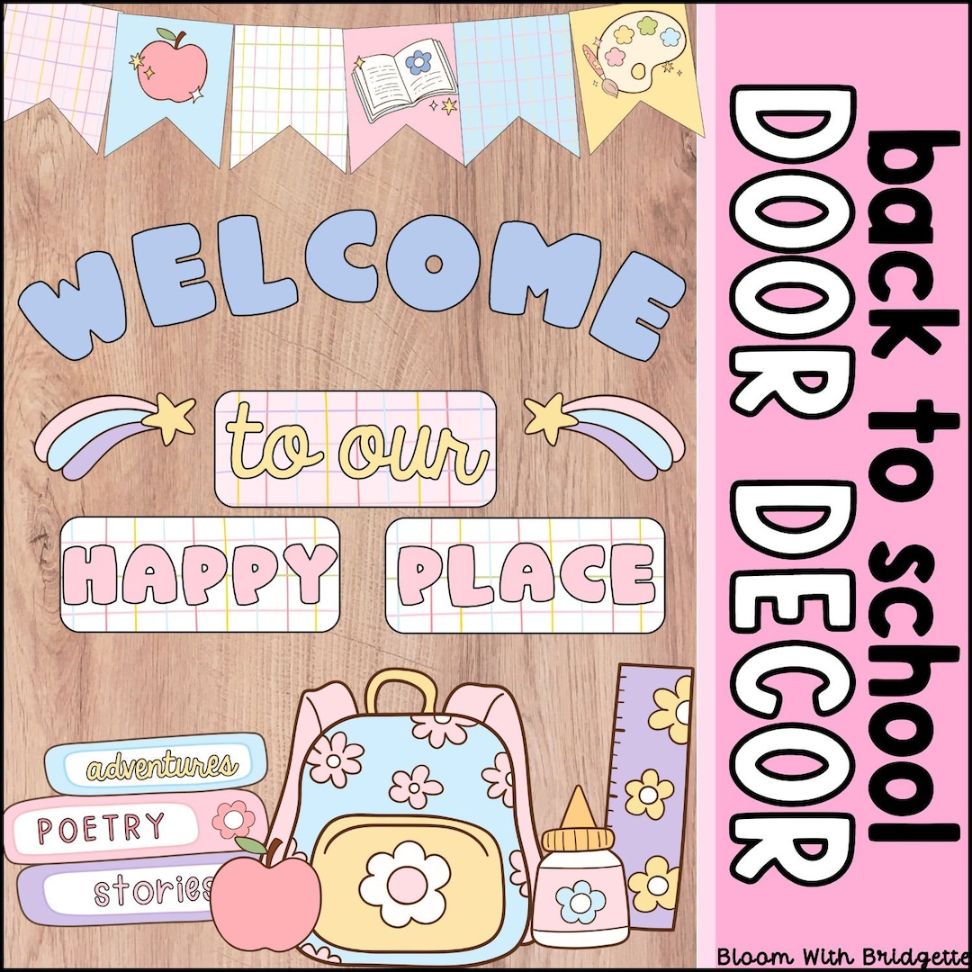 Back to School Door Decor, Classroom Decor, Back to School, Welcome ...