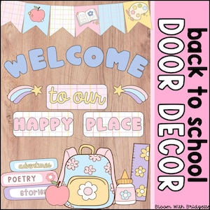 Back to School Door Decor, Classroom Decor, Back to School, Welcome ...