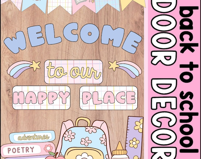Teachers School Classroom Door Decoration Welcome Back to School ...