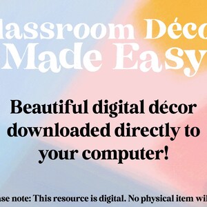 Modern Pastel Classroom Decor Bundle Editable, Calm Classroom Decor ...