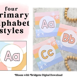 Classroom Alphabet Posters, Primary Alphabet Posters With Pictures ...