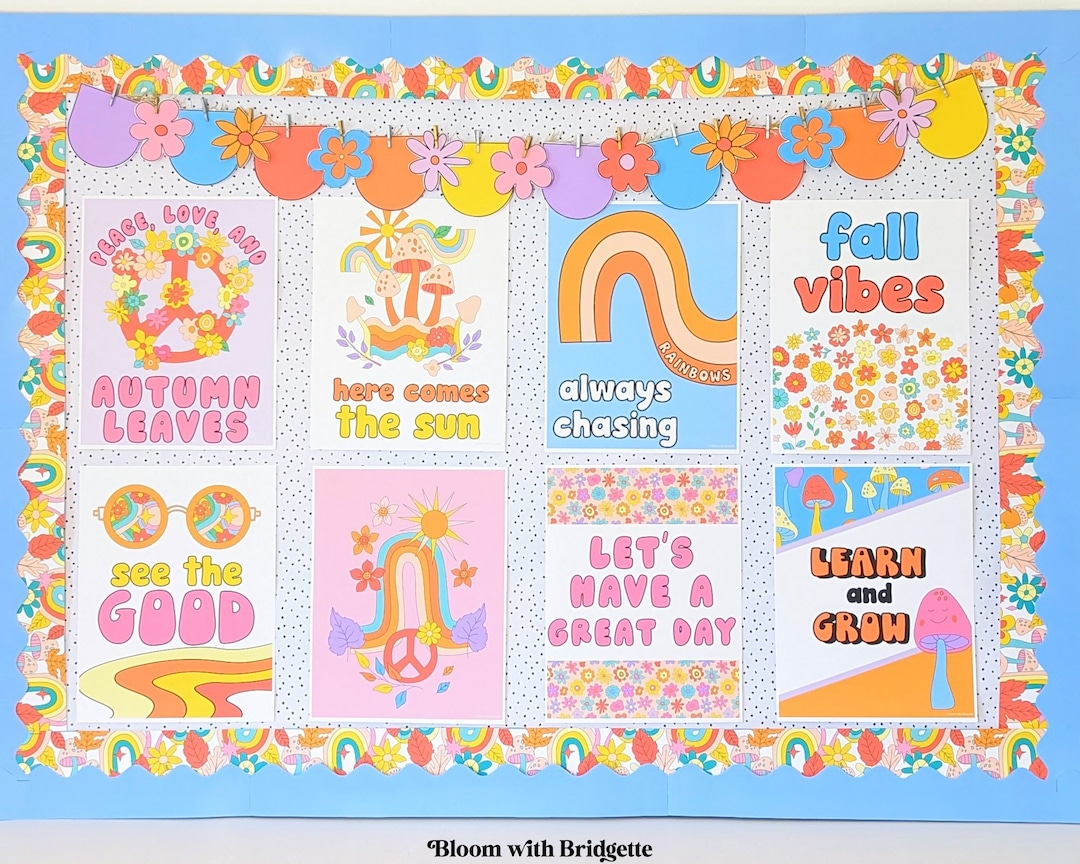 Fall Classroom Posters, Easy Bulletin Board Display, Fall Classroom ...