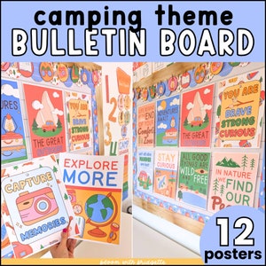 Camping Classroom Poster Display, Colorful Classroom Decorations, Text ...