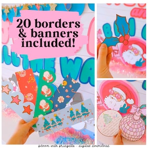 Retro Santa Bulletin Board Kit and Student Activity, Classroom Door ...