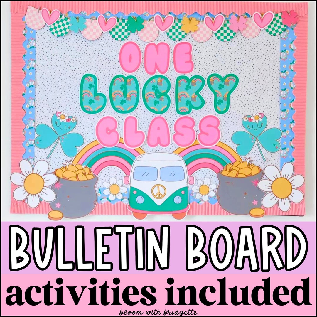 St. Patrick's Day Bulletin Board, March Bulletin Board, Spring Craft ...