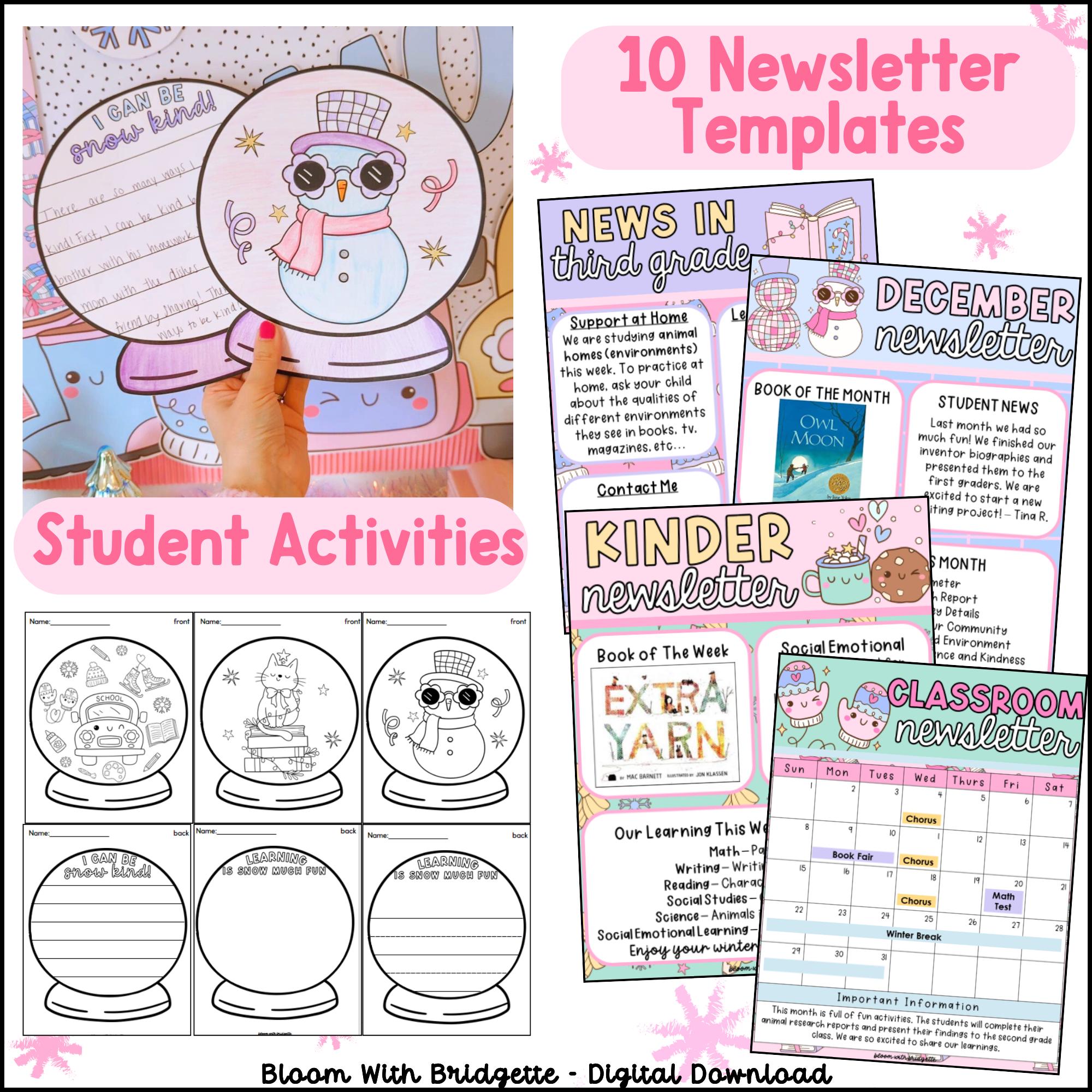 Winter Classroom Decor Bundle, Bulletin Board, Classroom Slides ...