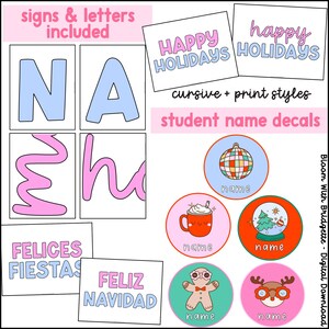 Christmas Bulletin Board, December Classroom Decor, Happy Holidays ...