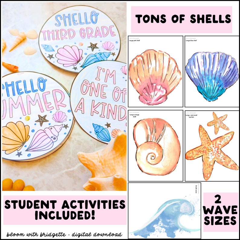Back to School Bulletin Board Kit, Beach Classroom Decorations, Calm ...