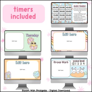 Spring Classroom Slides, Editable Slide Template, Daily Slides, Agenda ...