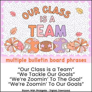 Fall Football Bulletin Board, Classroom Decor, Bulletin Board, Goal ...