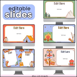 Camping Classroom Slide Templates, Daily Google Slides and Powerpoint ...