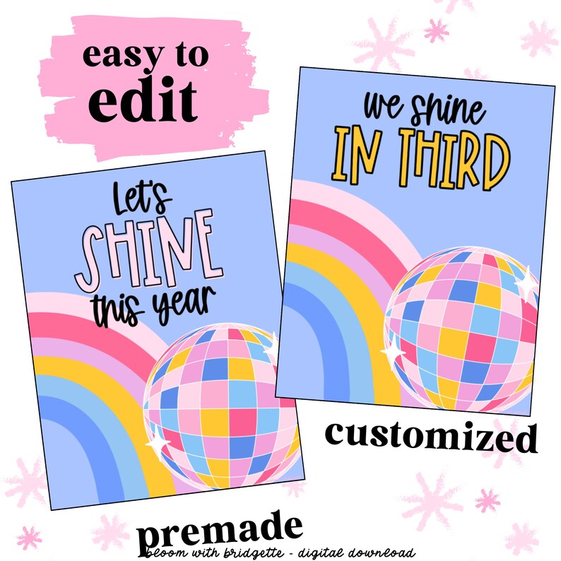 New Year Classroom Posters, Editable Bulletin Board, Classroom Door ...