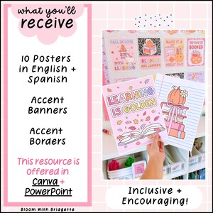 Fall Goose Posters | Bilingual Classroom Decor | Composition Notebook ...