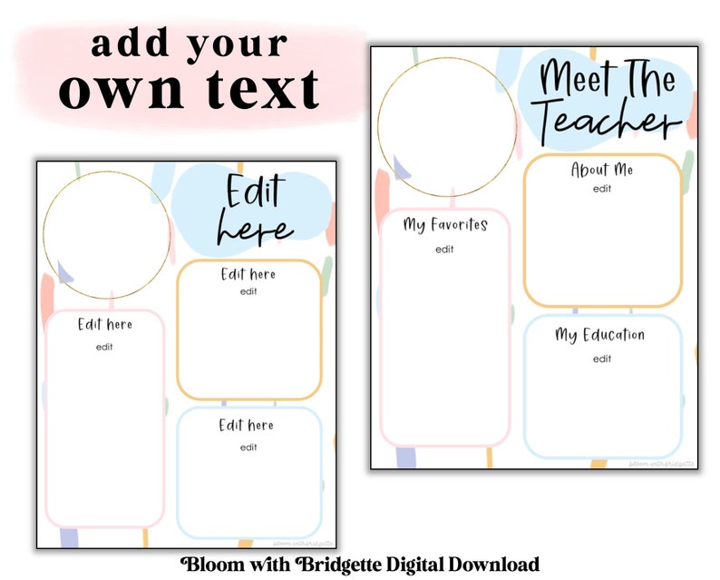 Meet the Teacher Letter Modern Pastel Teacher Letter Meet - Etsy