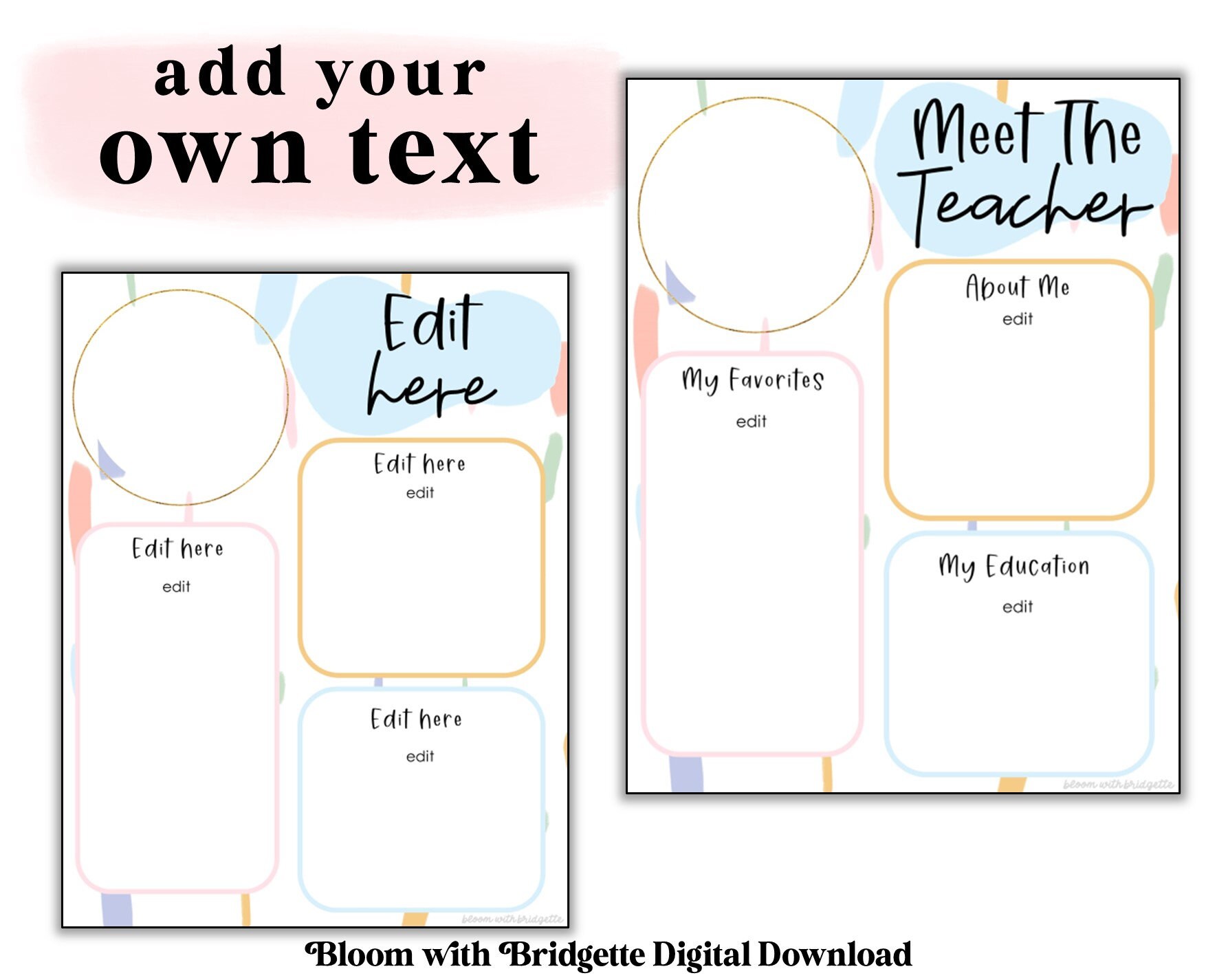 Meet the Teacher Letter Modern Pastel Teacher Letter Meet - Etsy