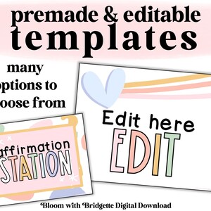 Affirmation Station, Pastel Classroom Theme, Calm Classroom Decor ...