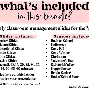 Seasonal Classroom Slide Templates With Timers Bundle, Holiday ...