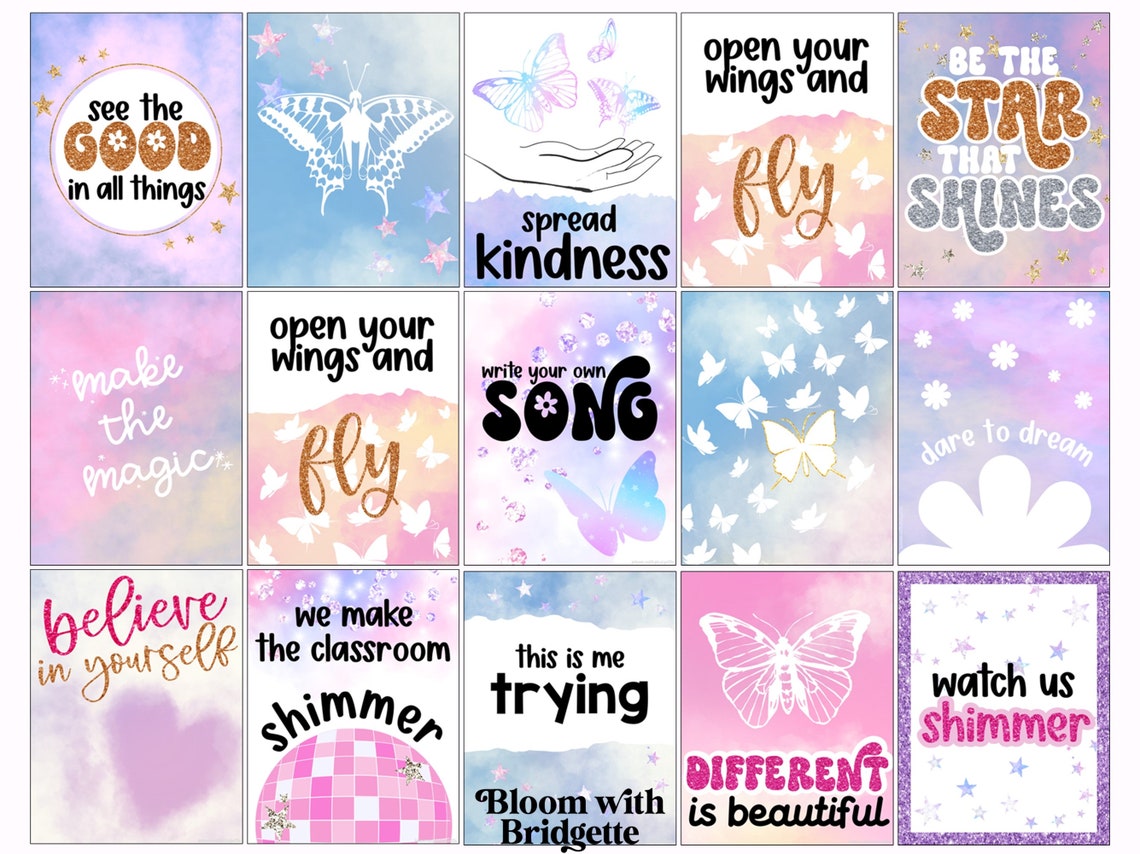 Swiftie Inspired Classroom Poster Display, EDITABLE Posters, Easy ...