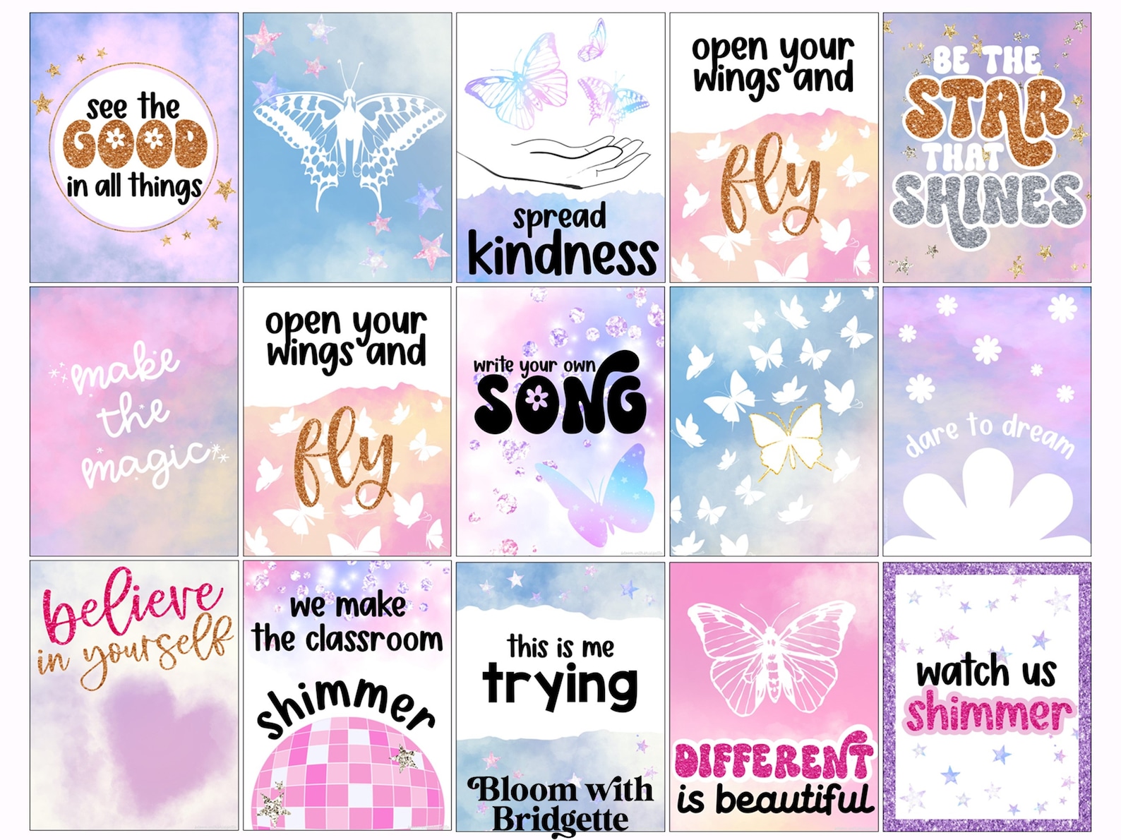 Swiftie Inspired Classroom Poster Display, EDITABLE Posters, Easy ...