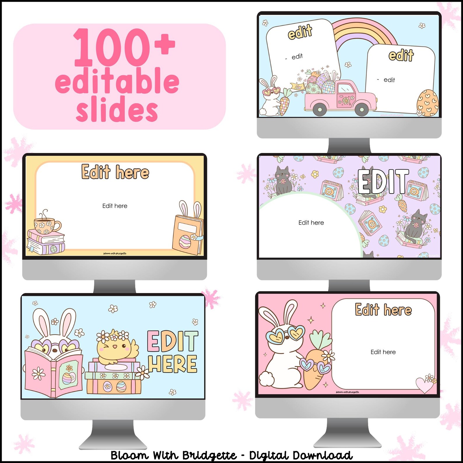 Spring Classroom Slides, Editable Slide Template, Daily Slides, Agenda ...