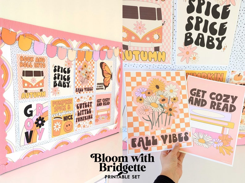 Retro Fall Posters Fall Bulletin Board Display Autumn - Etsy