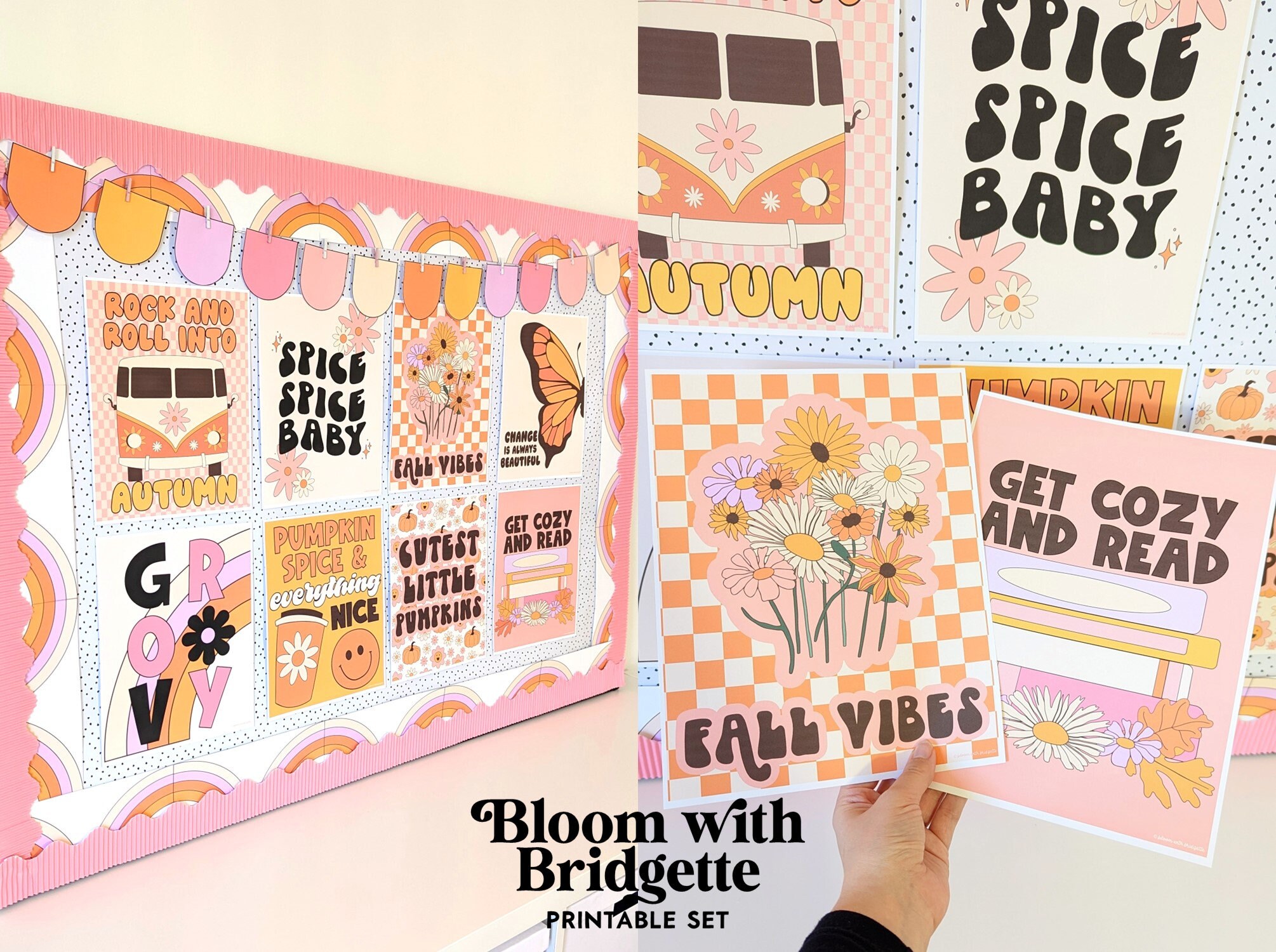 Retro Fall Posters Fall Bulletin Board Display Autumn - Etsy