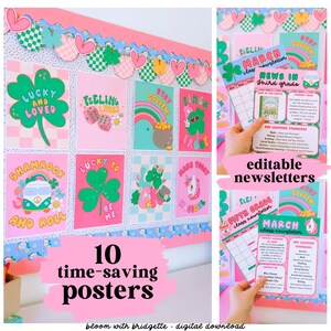St. Patricks Day Classroom Decor Bundle, Bulletin Board, Posters ...