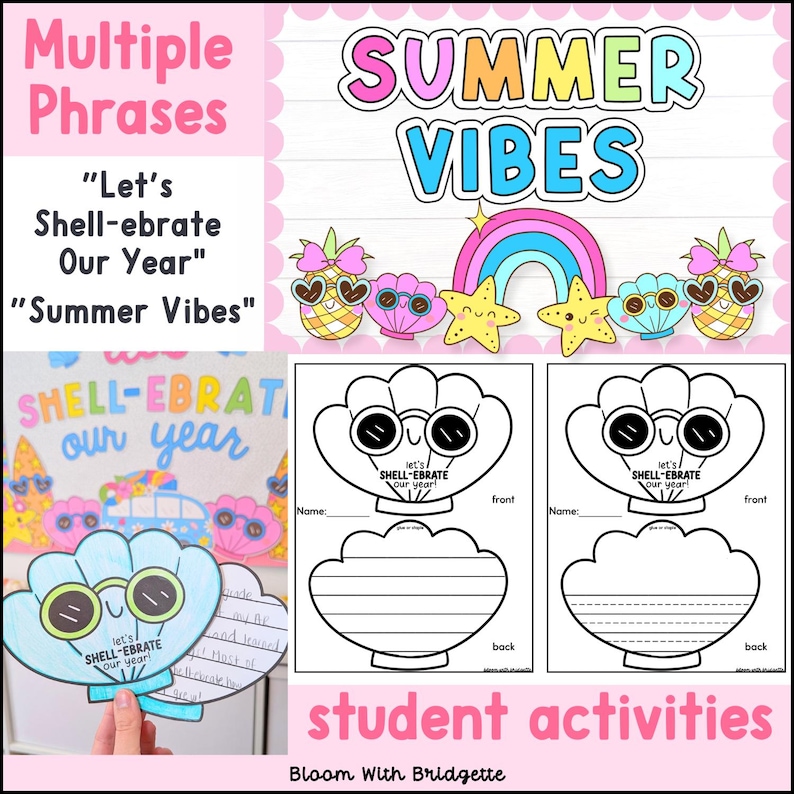 Summer Bulletin Board, Cutesy Beach Classroom Decor, Summer - Themed ...