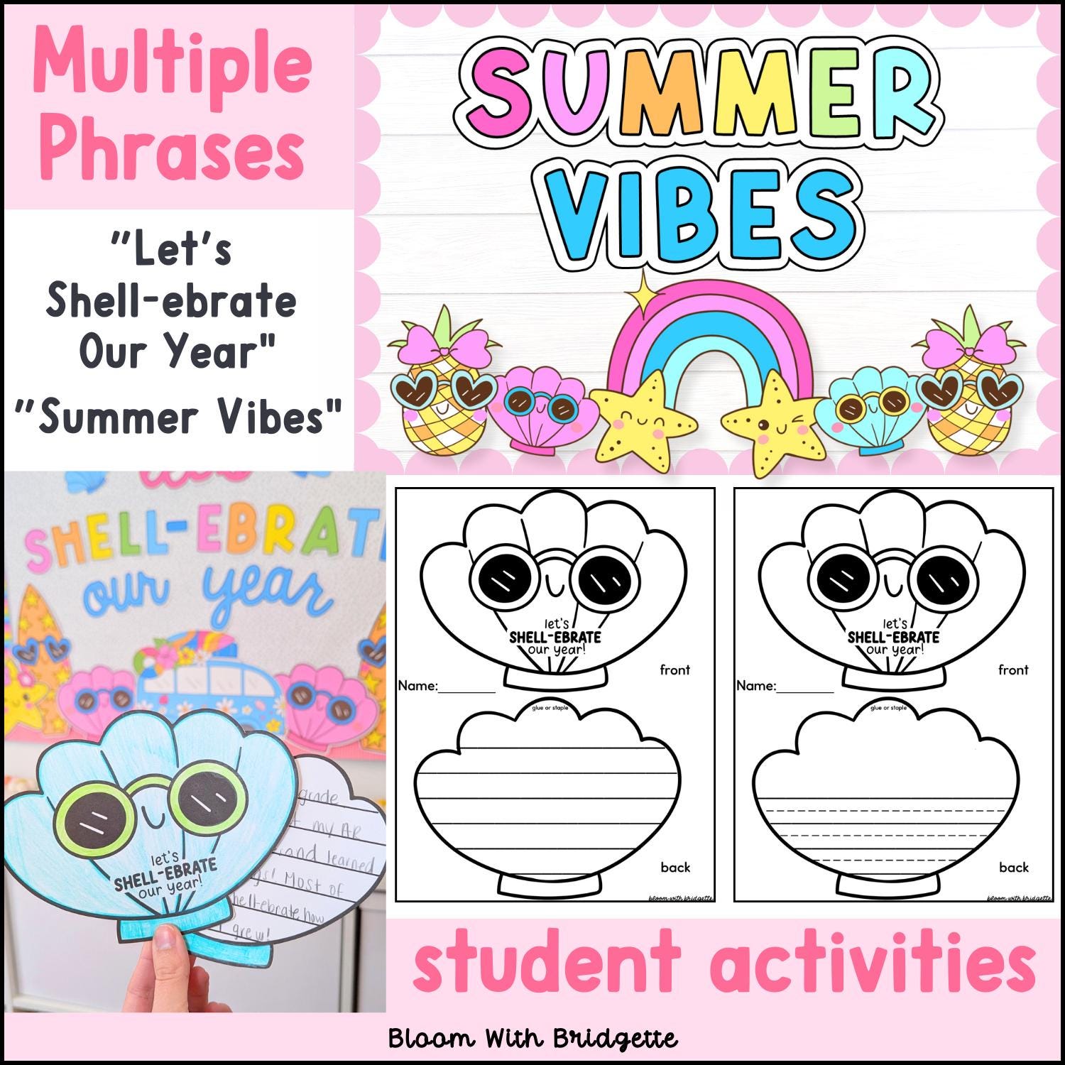 Summer Bulletin Board, Cutesy Beach Classroom Decor, Summer - Themed ...