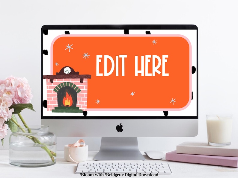 Winter Slide Templates With Timers Editable Slide Templates - Etsy