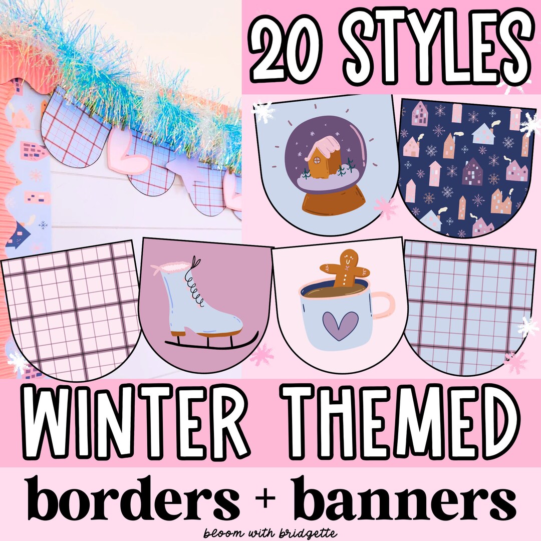 Winter Bulletin Board Borders and Bulletin Board Banners, Printable ...
