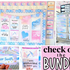 Swiftie Inspired Classroom Poster Display, EDITABLE Posters, Easy ...
