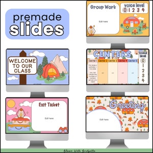Camping Classroom Slide Templates, Daily Google Slides and Powerpoint ...