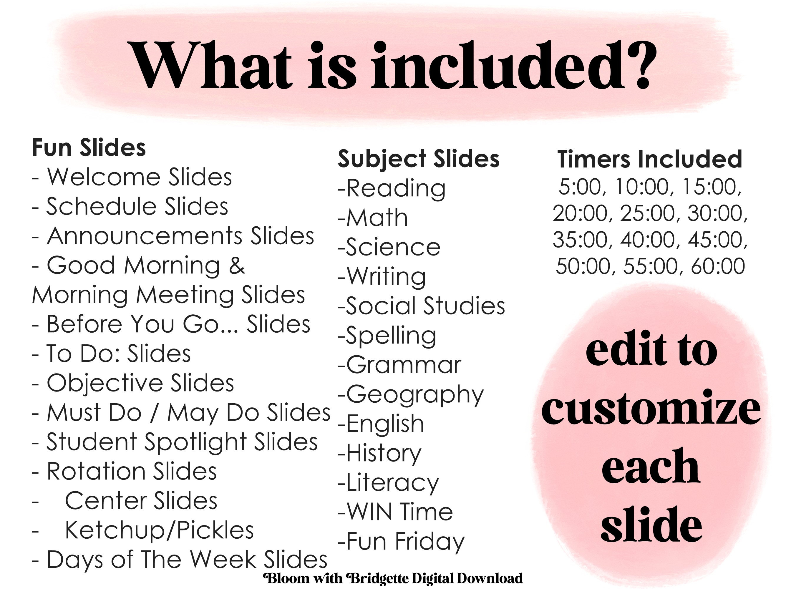 Modern Pastel Editable Slide Templates, Editable Classroom Decor ...