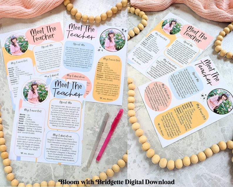 Meet the Teacher Letter Modern Pastel Teacher Letter Meet - Etsy