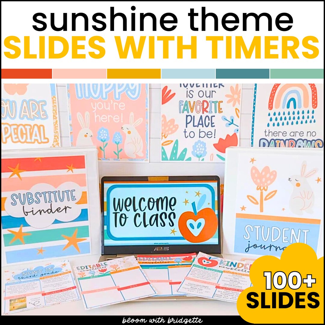 Sunshine Theme Classroom Slide Templates, Daily Google Slides and ...