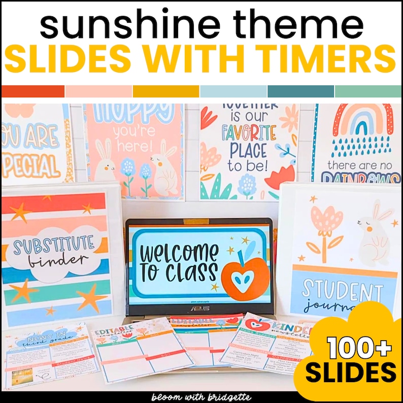 Sunshine Theme Classroom Slide Templates, Daily Google Slides and ...