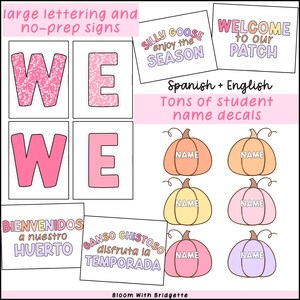 Fall Goose Bulletin Board Kit | Bilingual Spanish & English Classroom ...