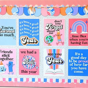 Retro End of Year Classroom Posters, Easy Bulletin Board Display ...