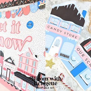 Retro Winter Bulletin Board, Winter Classroom Decor, Holiday Door Decor ...