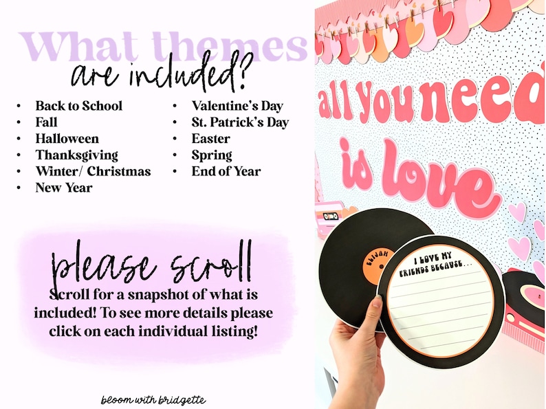 Retro Seasonal Bulletin Board Bundle, Seasonal Themed Student ...